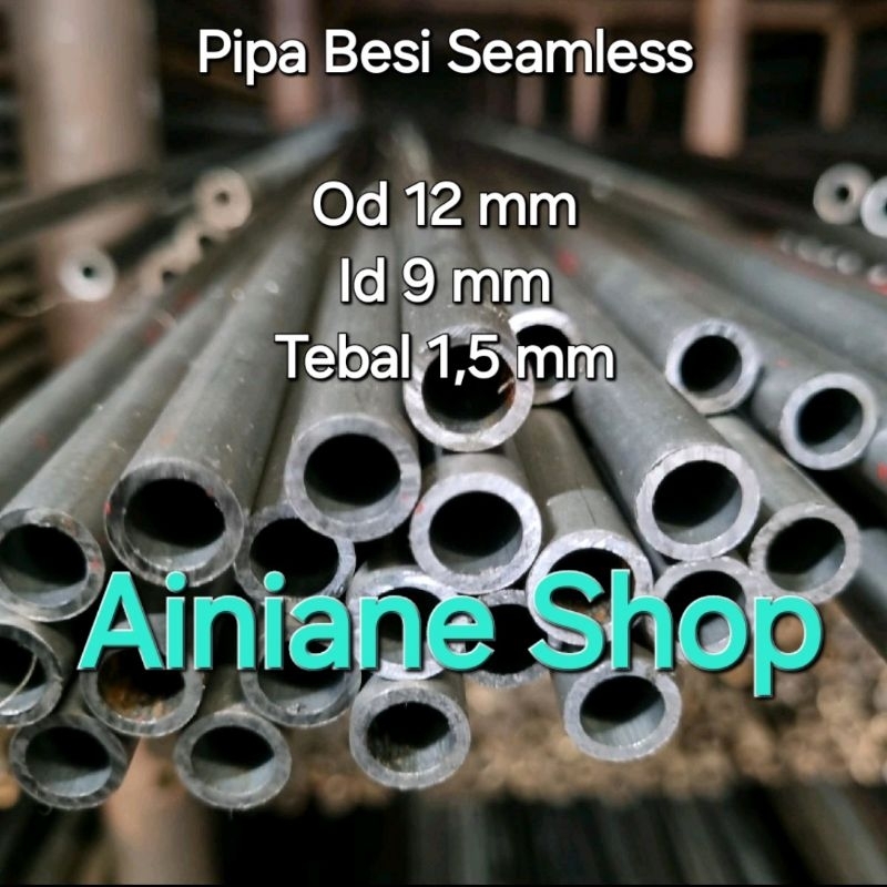 Jual Pipa Besi Seamless Od 12 mm / Id 9 mm Tebal 1,5 mm panjag 100 cm ...