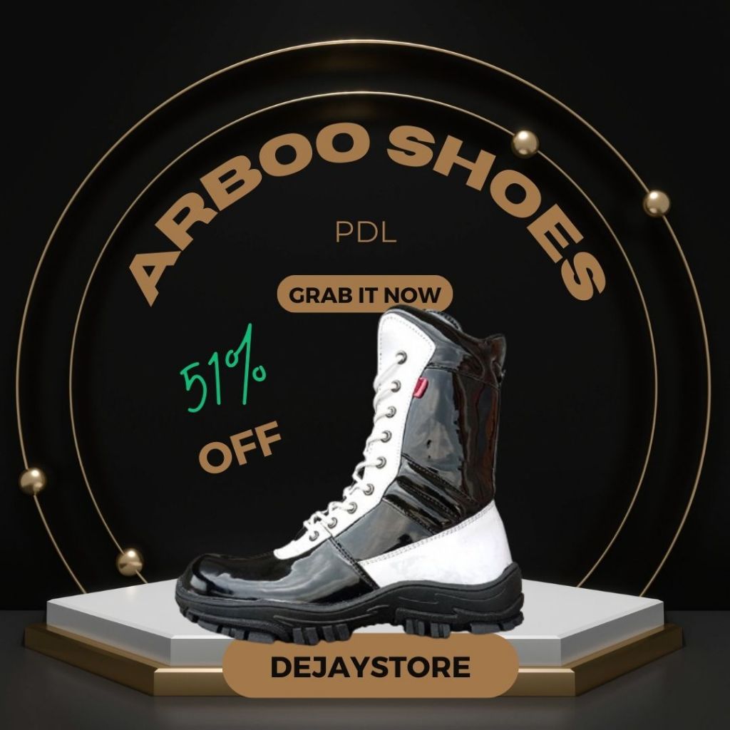Jual SEPATU PDL Provost Polri Militer Tni Hitam Putih Bisa COD ( Cash ...
