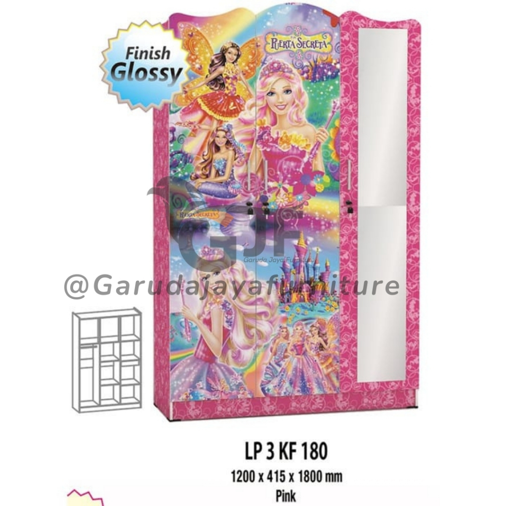 Jual LEMARI PAKAIAN ANAK 3 PINTU/LEMARI PAKAIAN ANAK KARAKTER/LEMARI ...