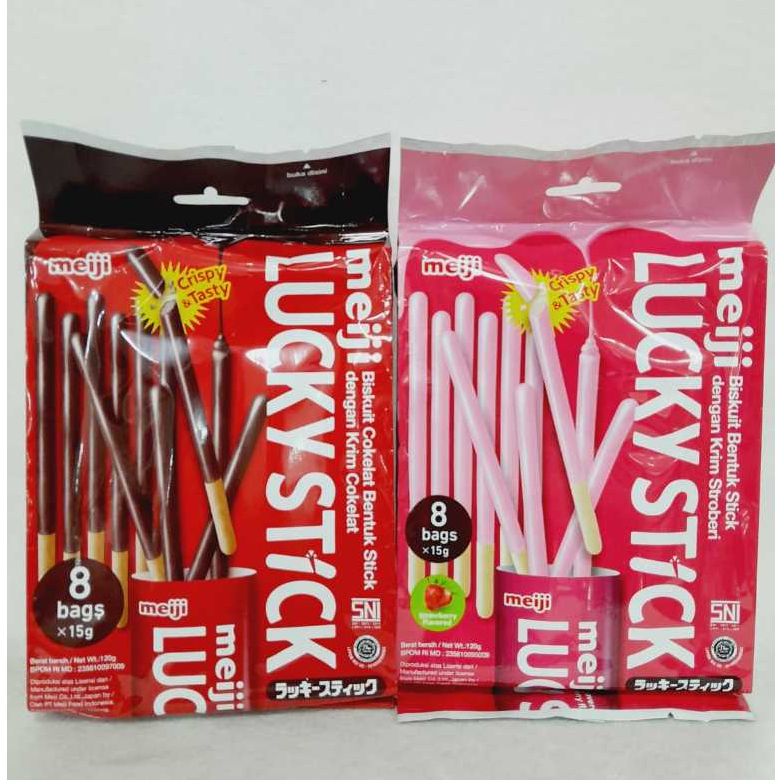 Jual [HALAL] Meiji Lucky Stick Chocolate / Strawberry 120gr Pocky ...