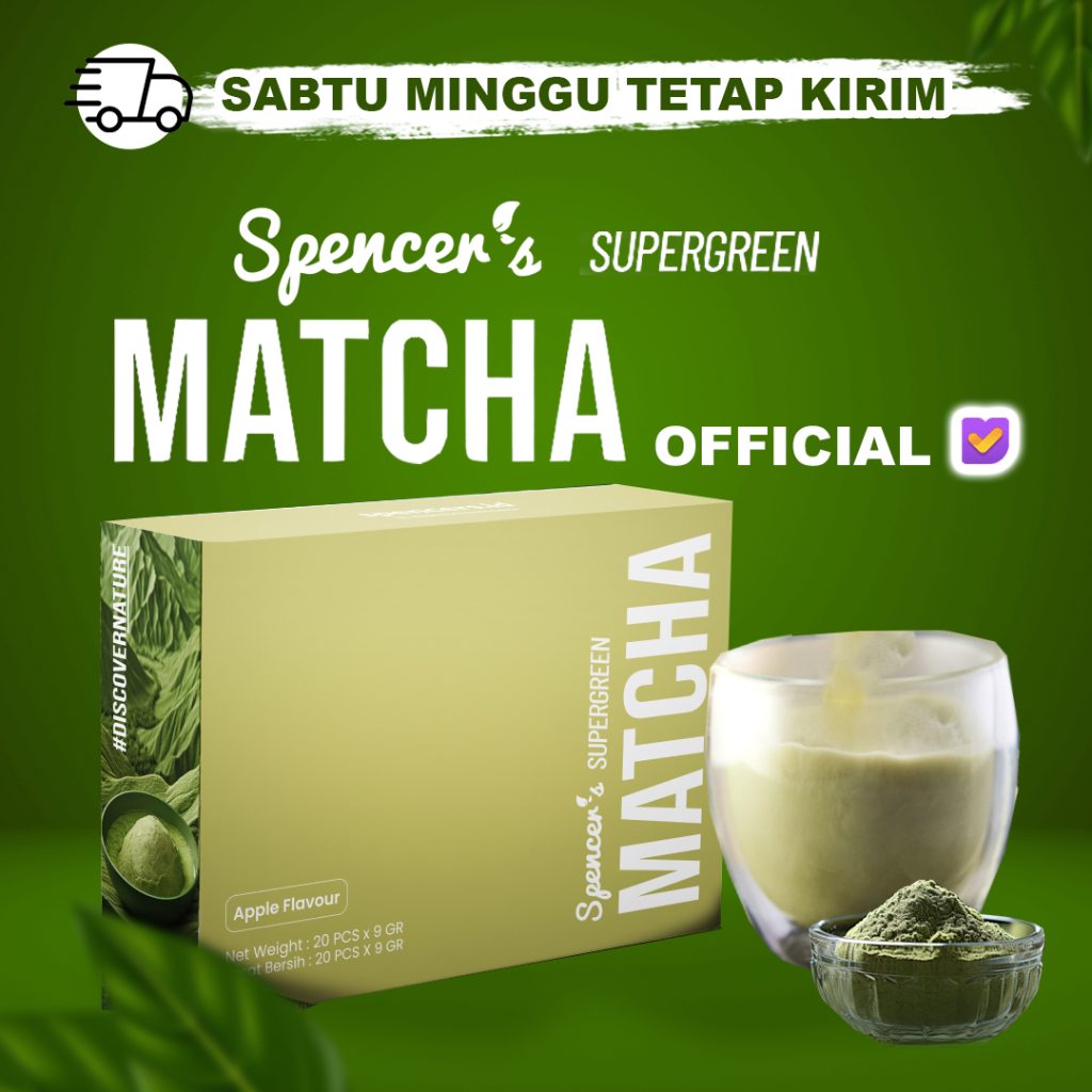Jual Spencer's Supergreen Matcha Metabolism Support Antioksidan Thermogenesis Matcha 1 box isi ...