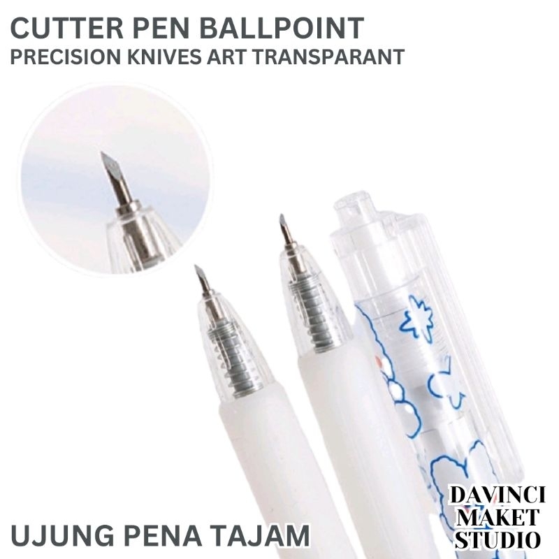 Jual Cutter Pen Ballpoint Transparant - Precision Art Knife Pisau Ukir ...