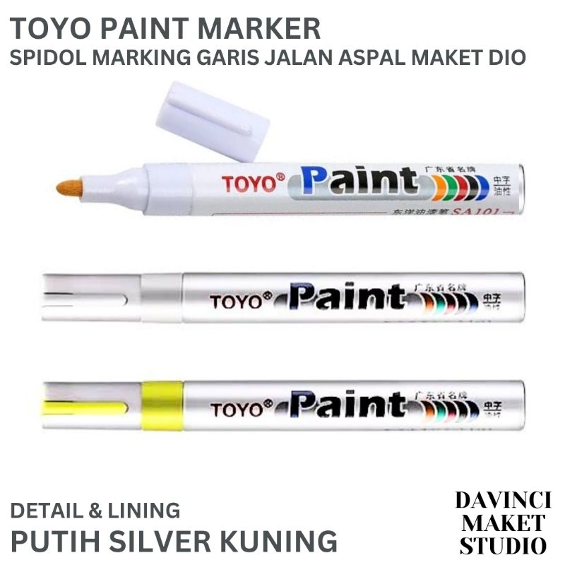 Jual Toyo Paint Marker - Spidol Garis Jalan Diorama Maket Gundam Putih ...