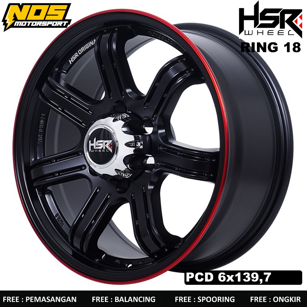 Jual Velg racing hsr siak ring 18 pcd 6x139,7 cocok untuk mobil hilux, strada, hyundai, dll ...