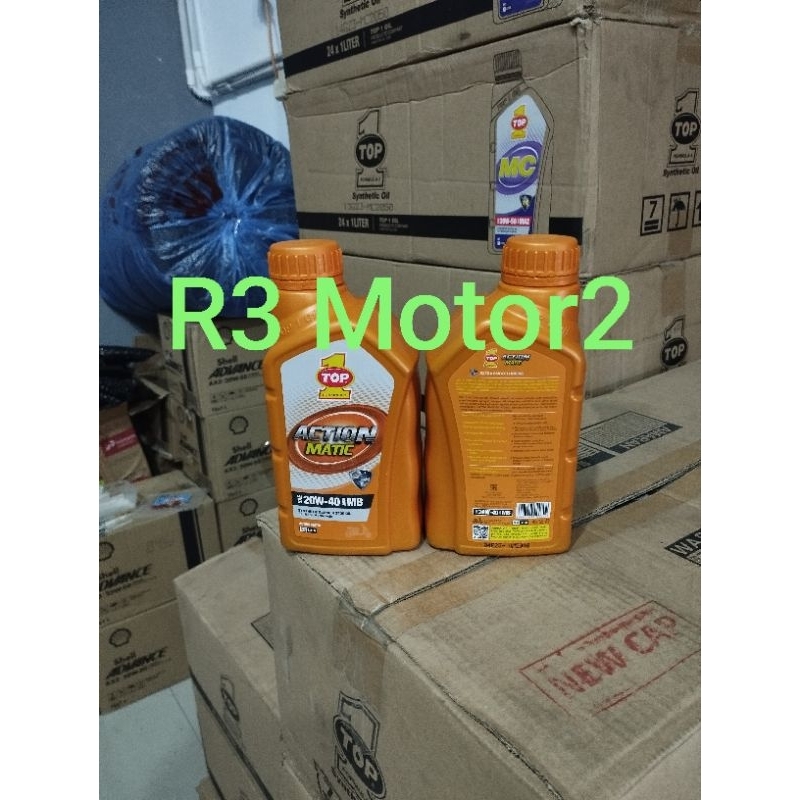 Jual OLI TOP ONE / TOP 1 ACTION MATIC 20W/40 0.8 L all motor matic ...