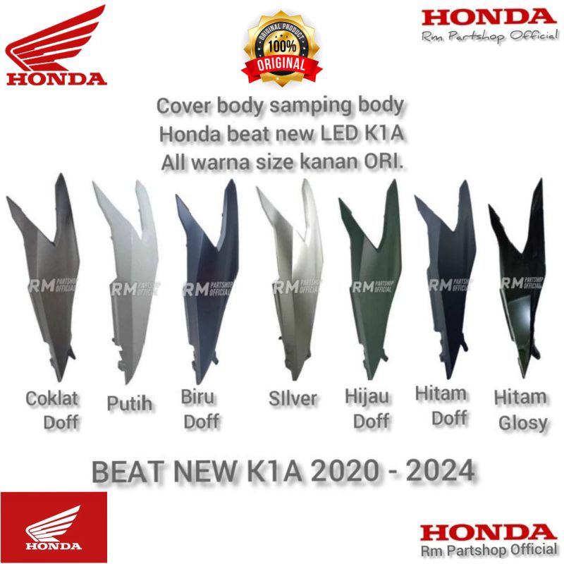 Jual cover body body samping beat new led deluxe K1A 2020-2024 kanan ...