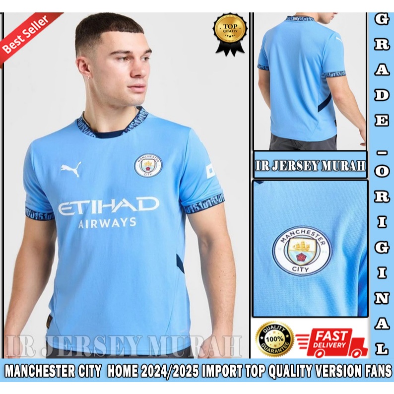 Jual MANCHESTER CITY HOME 2024/25 VERSION FANS | Shopee Indonesia