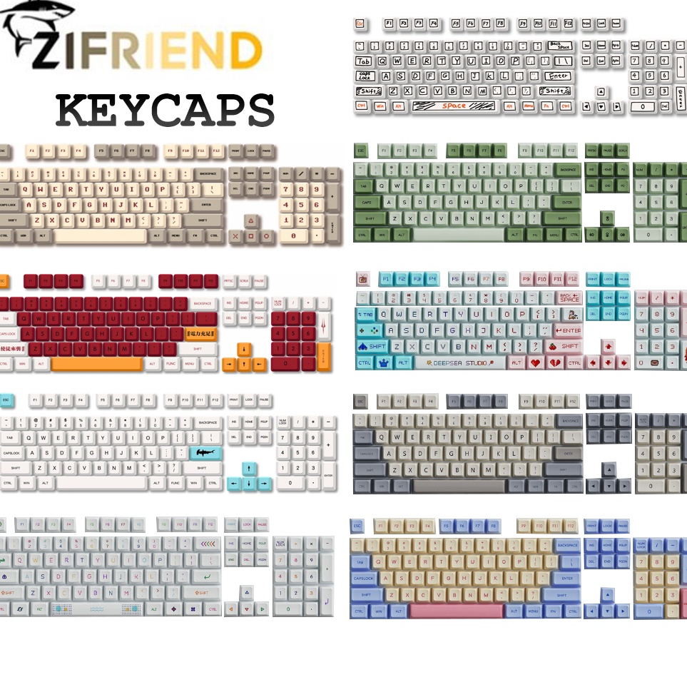 Jual ZIFRIEND 141133124 Keys XDA Profile PBT Keycaps Set DIY Mechanical ...