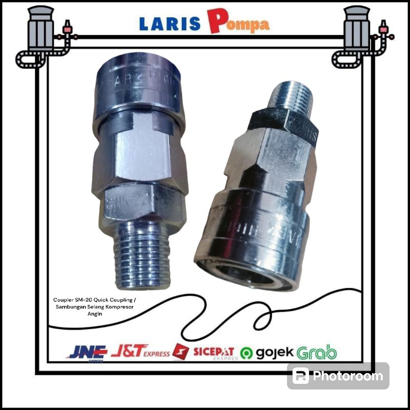 Jual Coupler SM-20 Quick Coupling / Sambungan Selang Kompresor Angin ...