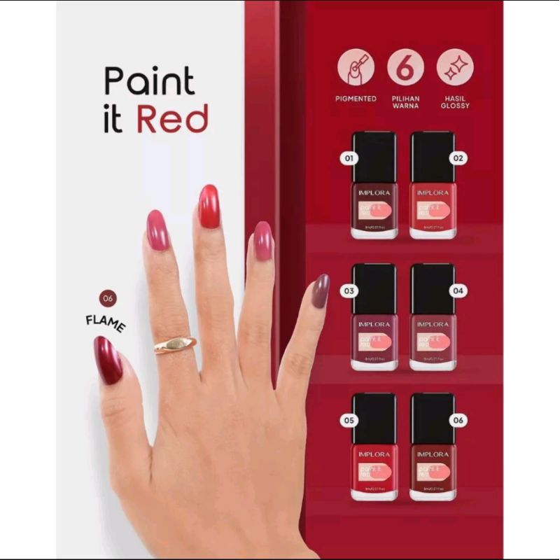 Jual IMPLORA PAINT IT POLISH// PAINT IT RED// PAINT ME PRETTY SERIES ...