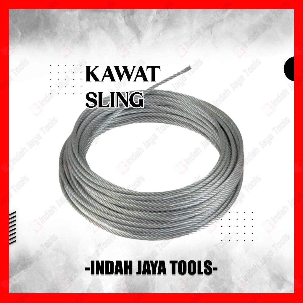 Jual Kawat Seling Baja GALVANIS 4 mm - Tali Sling Cable Wire Rope | Shopee Indonesia
