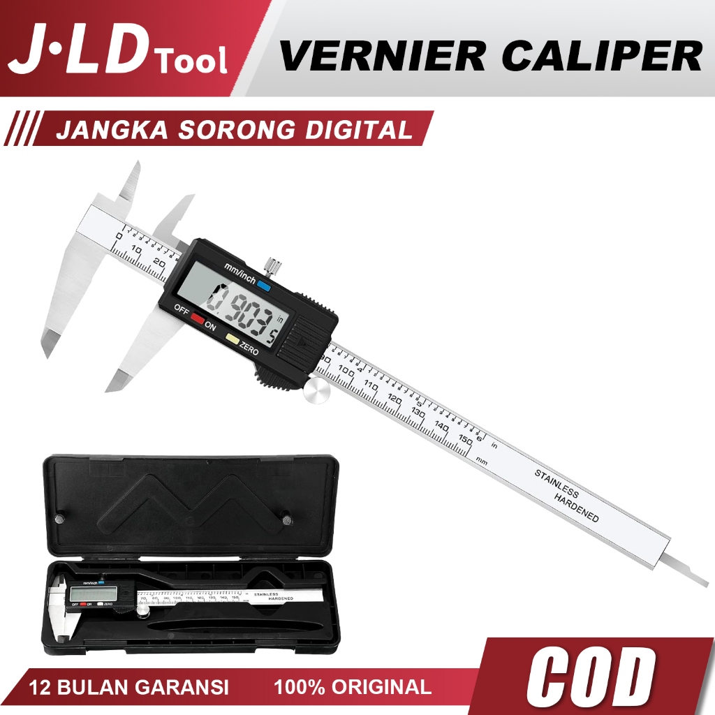 Jual JLD Sigmat Digital Jangka Sorong Sketmat Sigmat Stainless Vernier Caliper Micrometer High ...