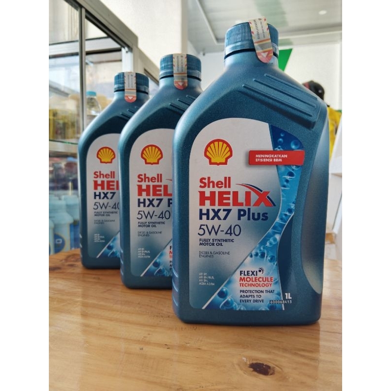 Jual OLI MOBIL SHELL HELIX HX7 PLUS 5W-40 FULLY SYNTHETIC 1L | Shopee ...