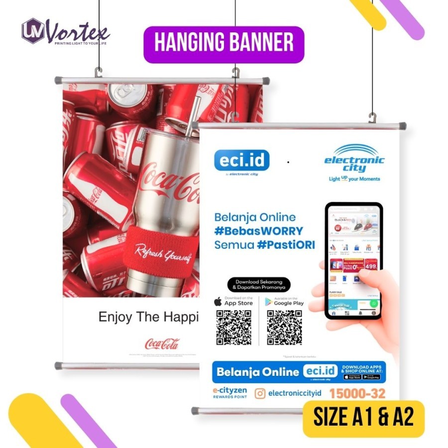 Jual Print Cetak Custom Display Hanging Banner - Flexy, A2 | Shopee ...
