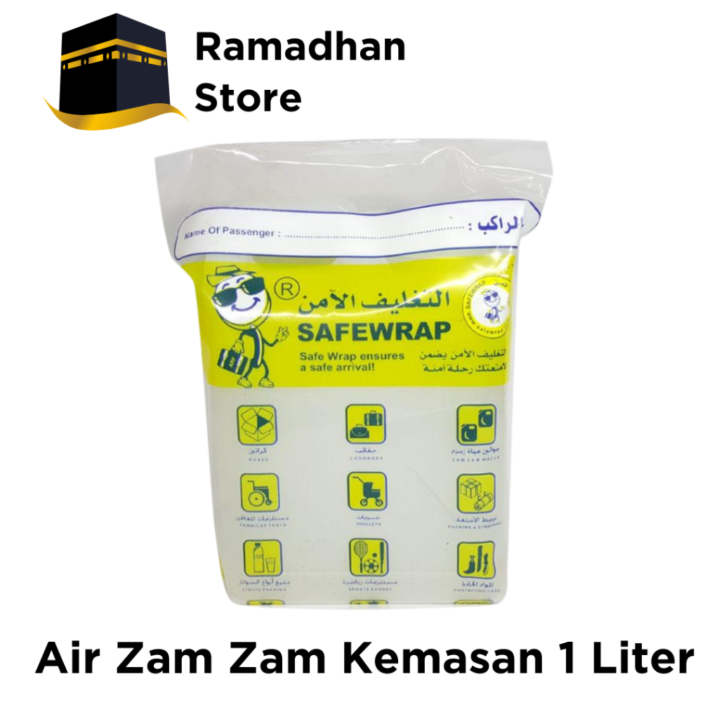 Jual AIR ZAM ZAM ASLI KEMASAN 1 LITER Safewrap | Shopee Indonesia