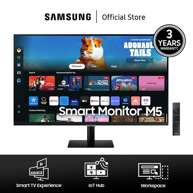 Jual Samsung 27" Smart Monitor M5 M50D FHD - LS27DM500EEXXD | Shopee ...