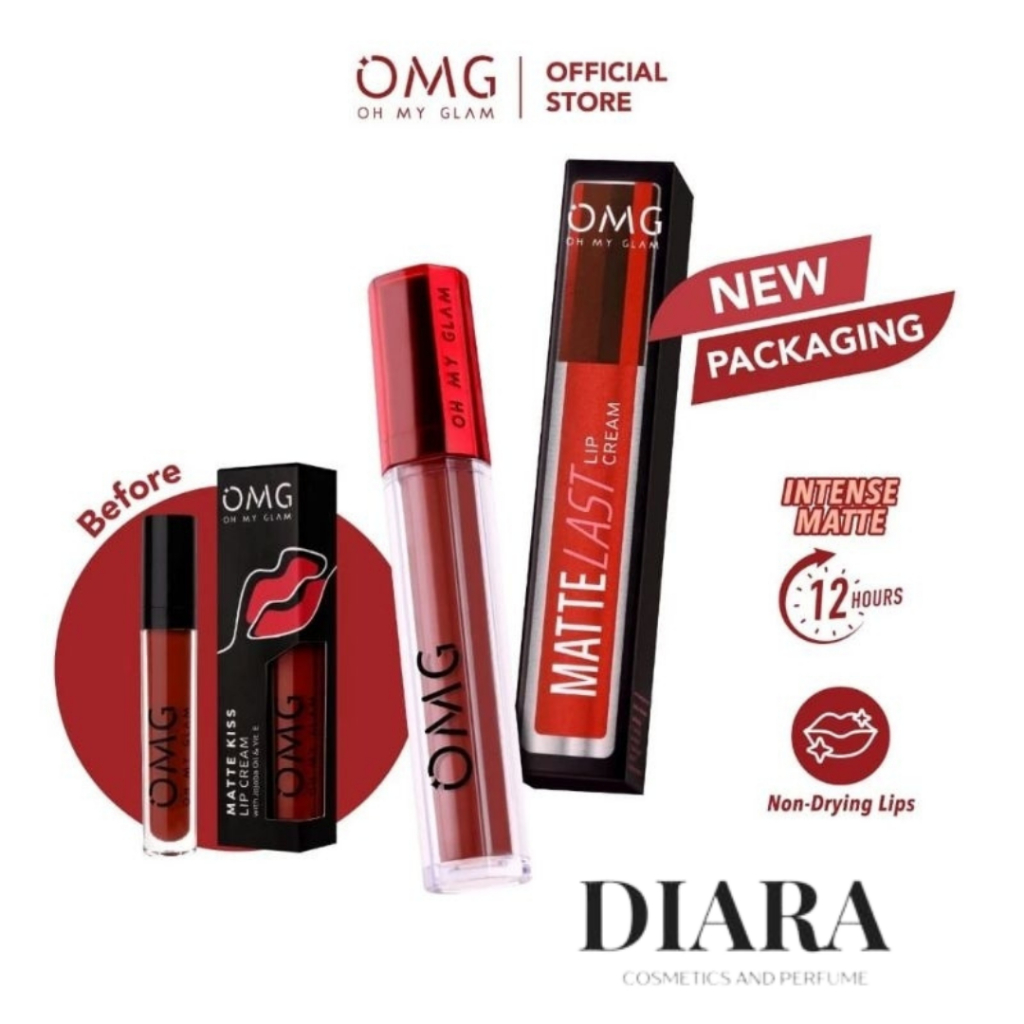 Jual OMG Oh My Glam Matte Kiss Lip Cream 3.5g | Lipstik | Lip Cream ...