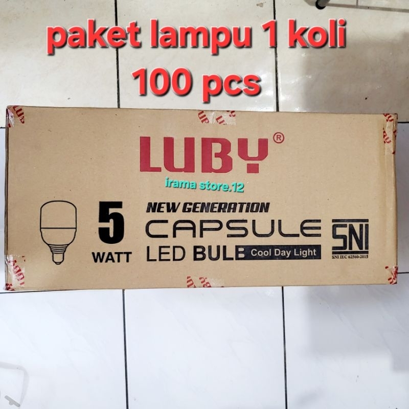Jual Lampu LED Luby Capsule 5watt ( 1 DUS / 1 koli Isi 100 pcs ) 5W Cahaya Putih | Shopee Indonesia