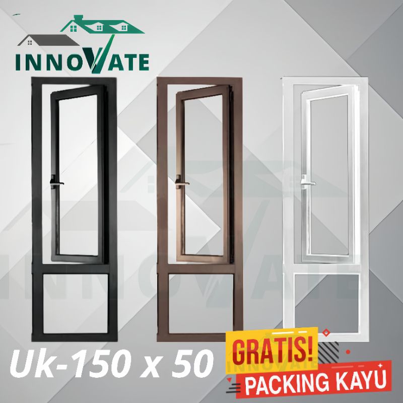 Jual JENDELA ALUMINIUM Daun + Kaca mati 150 x 50 GRATIS BUBBLE WRAP ...