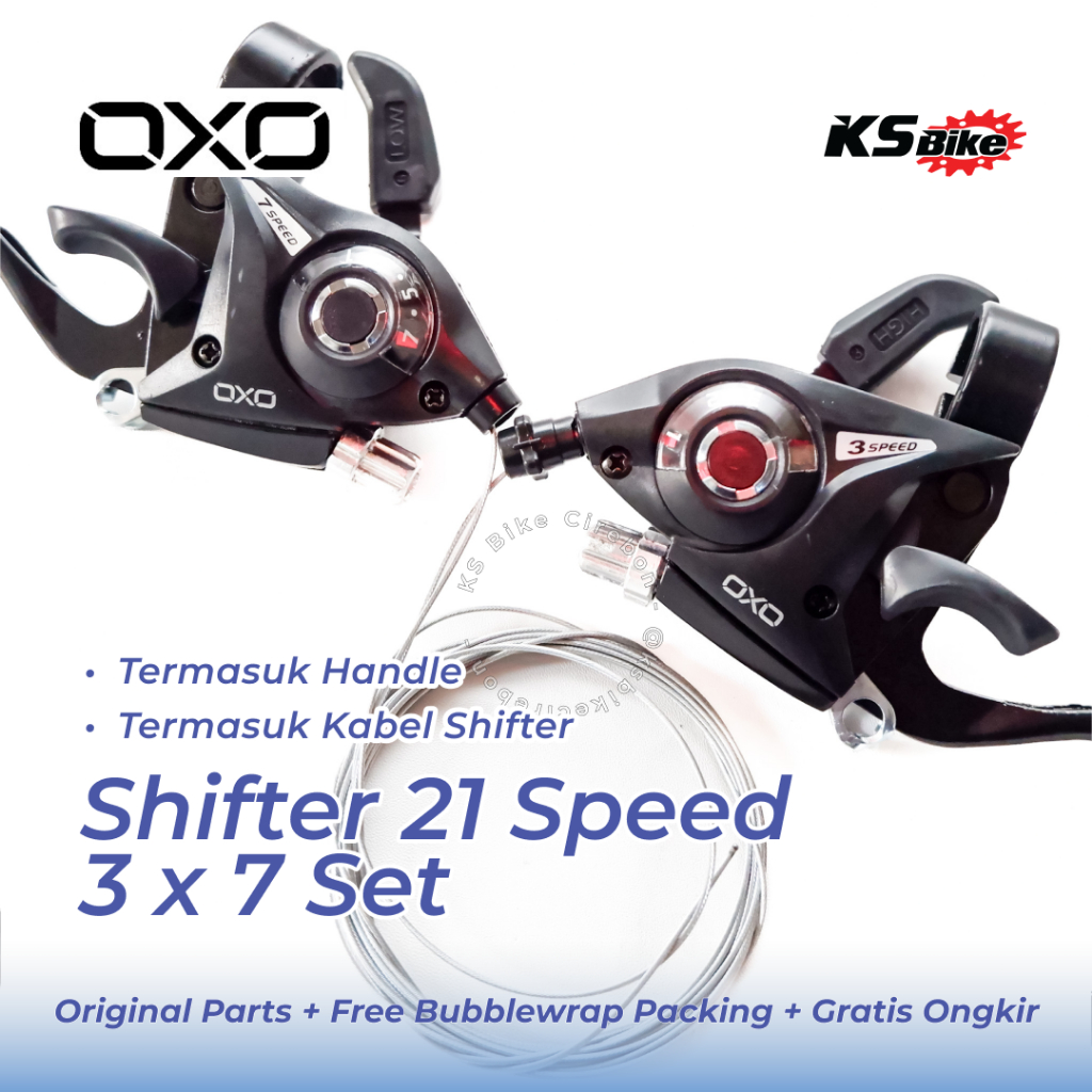 Jual Shifter Sepeda OXO ST51 3x7 3x8 Speed Shifter 21 24 7 8 Speed ST51 ...