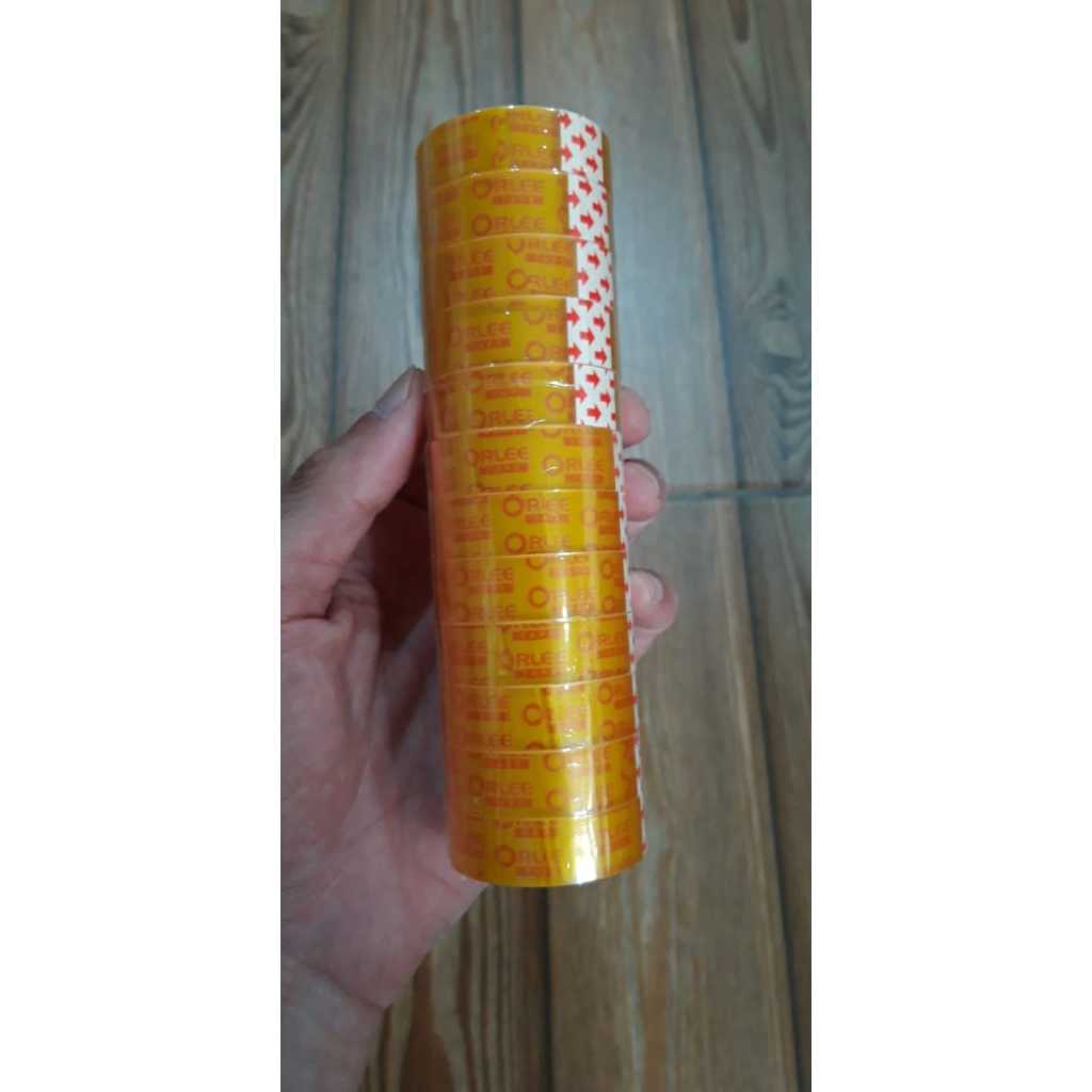 Jual isolasi bening kecil HOKI TAPE 1 slop (12 roll) / isolasi ...