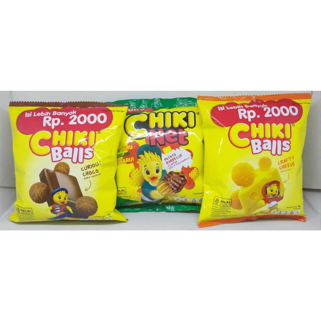Jual Chiki Balls Snack 2000an Rasa Keju,Coklat, dan Chiki Net Kemasan ...