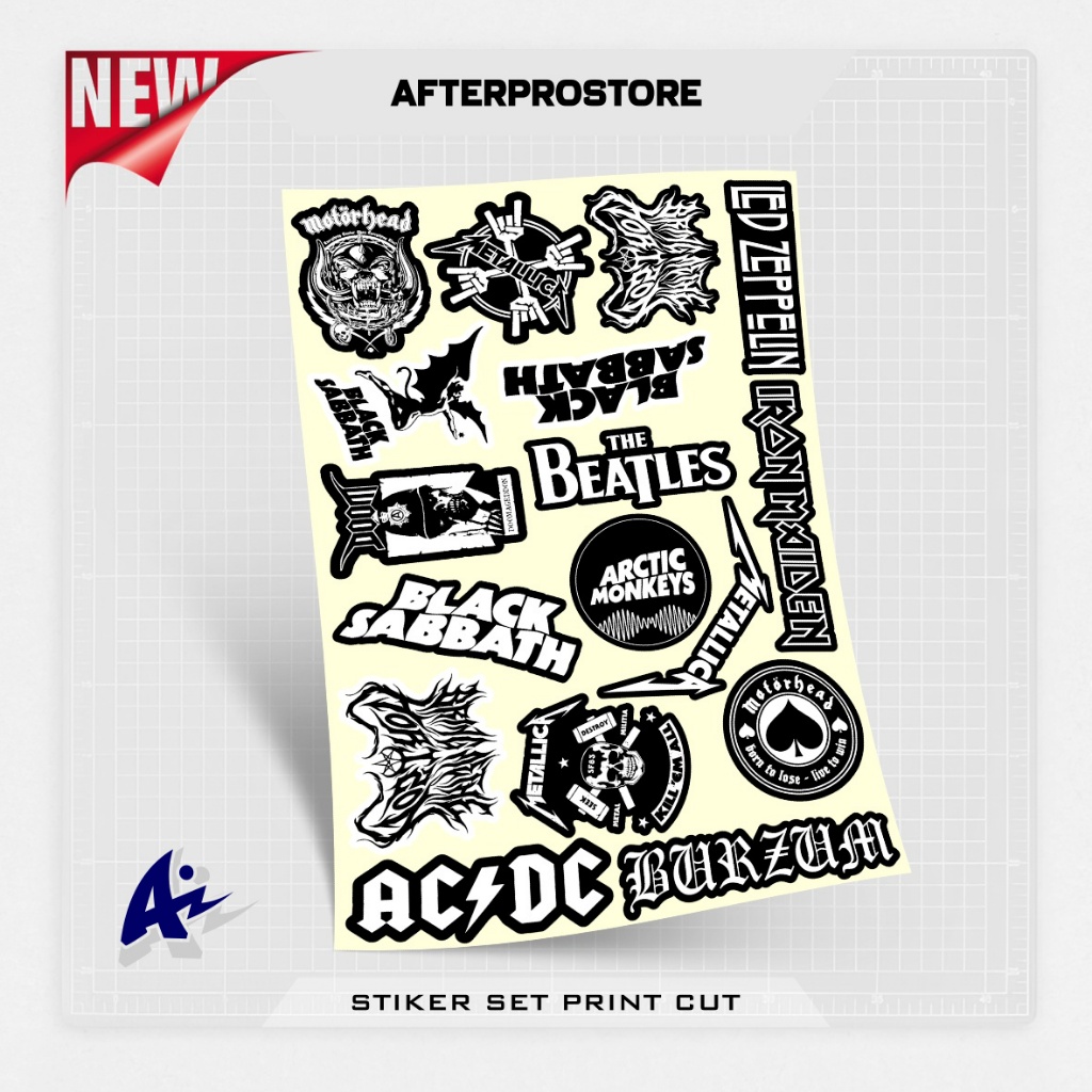 Jual STICKER PACK VINYL / MOTIF BAND / STIKER / ROCK / MUSIK ...