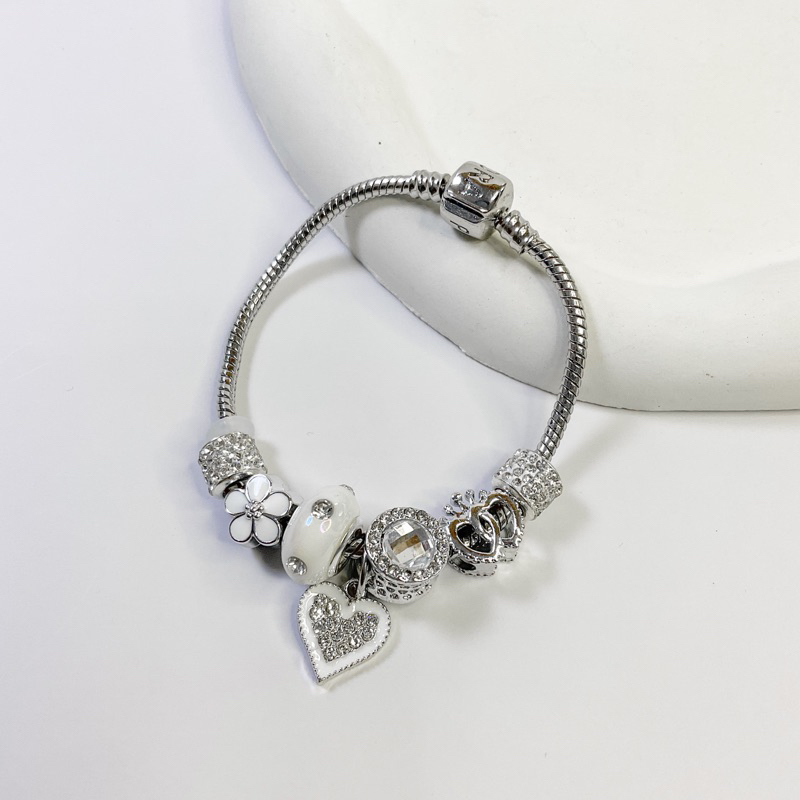 Jual Premium Gelang Pandora Charms Bracelet Serut Titanium Asli Wanita ...