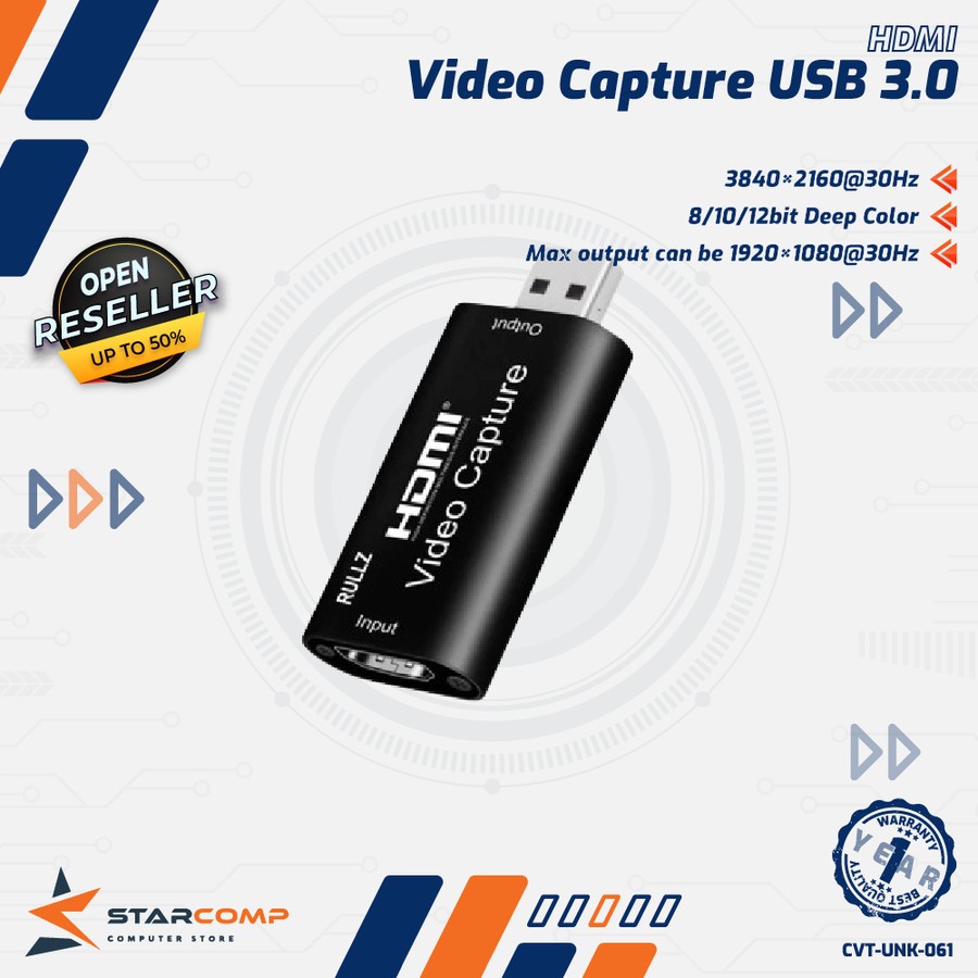 Jual HDMI VIDEO CAPTURE USB 3.0 - 2.0 Streaming Recording Capture Card ...