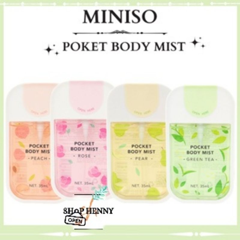 Jual Miniso Parfum Body Spray Pocket Body Mist 35mL | Shopee Indonesia