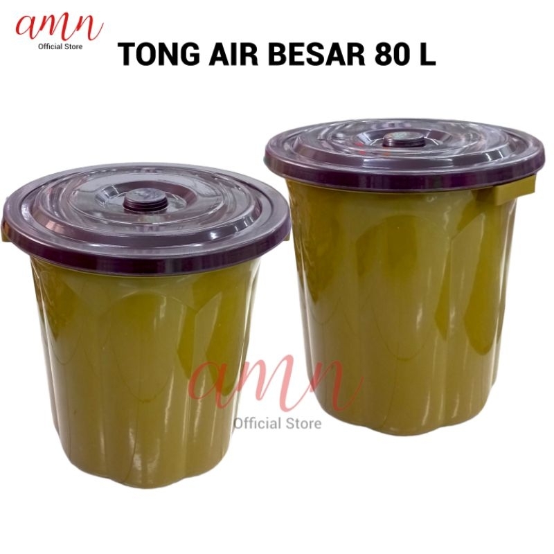 Jual Ember Tutup Besar 80 Liter Coklat / Ember Besar / Ember Plastik 80 ...