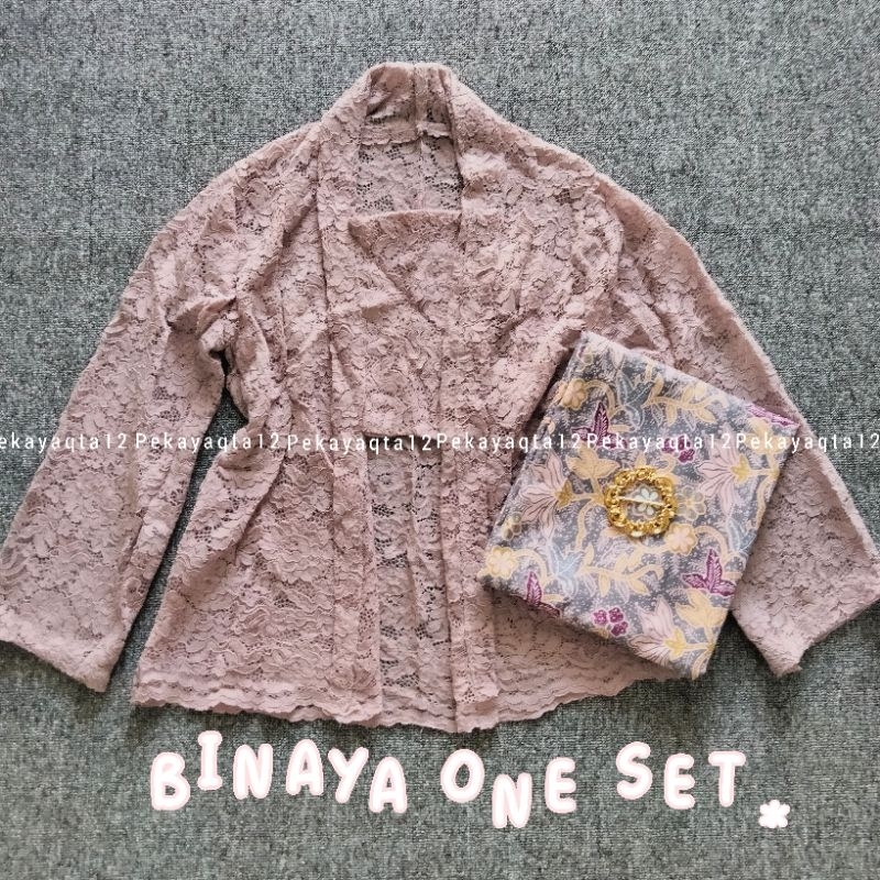 Jual BINAYA ONE SET KEBAYA BRUKAT DAN ROK LILIT BATIK , ONE SET WANITA ...