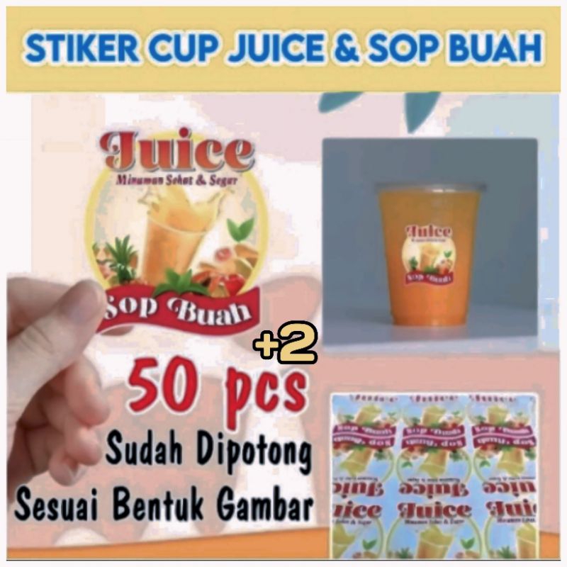 Jual Stiker Label Cup Juice Dan Sop Buah | Shopee Indonesia