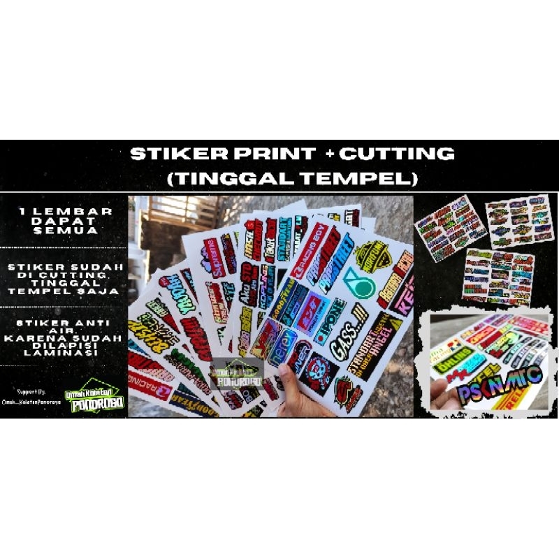Jual Stiker Print Cut Stiker Motor Stiker Racing Sticker Motor sticker ...