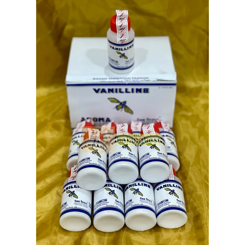 Jual Vanillin Botol Bubuk Aroma Bee Brand Praktis Halal BPOM RI MD ...