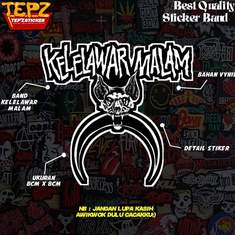Jual STIKER STICKER (BAND KELELAWAR MALAM) STIKER BAND|STIKER METAL ...