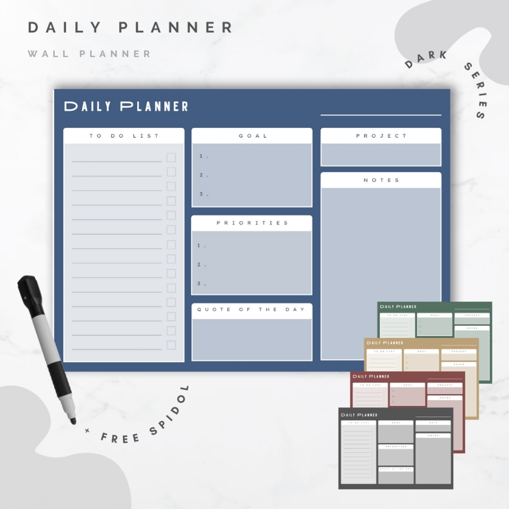 Jual Daily Planner / Wall Planner - Dark Series | Shopee Indonesia