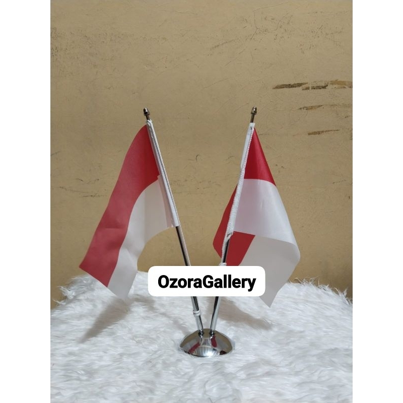 Jual Stand Tiang Bendera Meja Model V Tiang Bendera Meja Tatakan Tiang ...