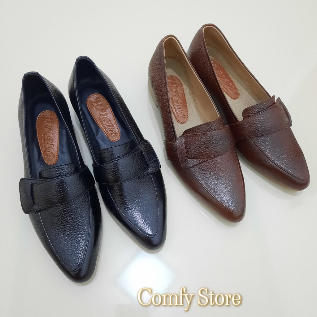 Jual Sepatu Kerja Wanita Kulit Sapi Asli Heels Hak 3 cm - Sepatu Kerja ...