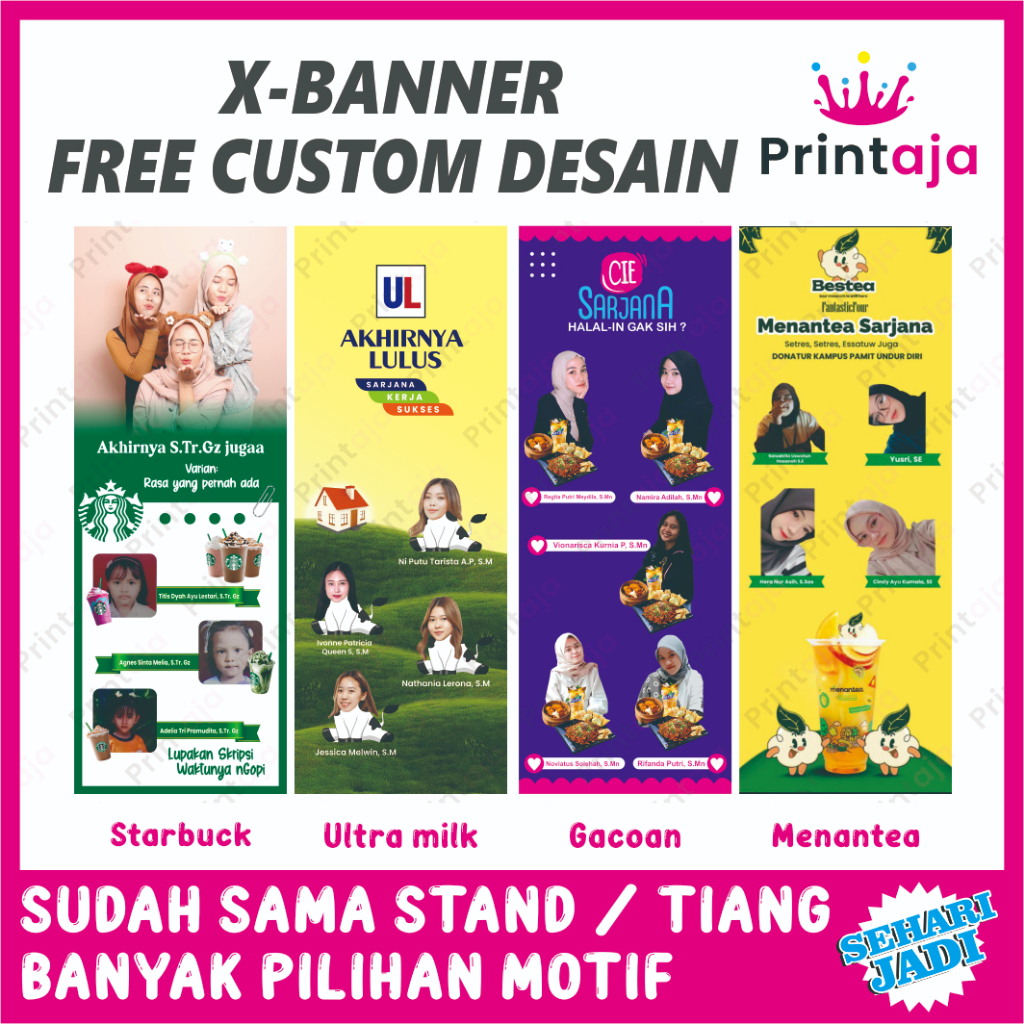 Jual (FREE DESAIN BEST SELLER) X BANNER + TIANG BANNER SIDANG ...