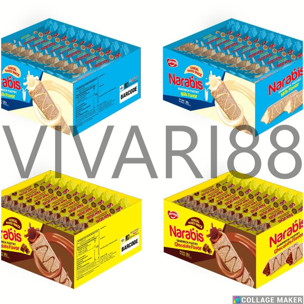 Jual Naraya Narabis Sandwich Pastry 360g Milk / Chocolate 360g | Shopee ...