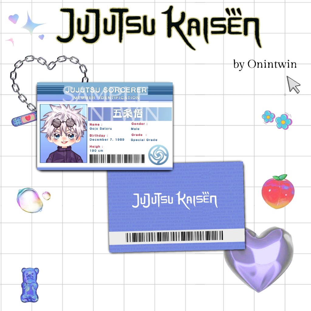 Jual ID Card Jujutsu Kaisen by onintwin / Keychain Jujutsu Kaisen ...
