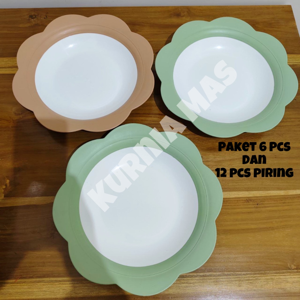Jual Piring Makan Bunga Asia Moge Pacific Piring Plastik Piring Motif ...