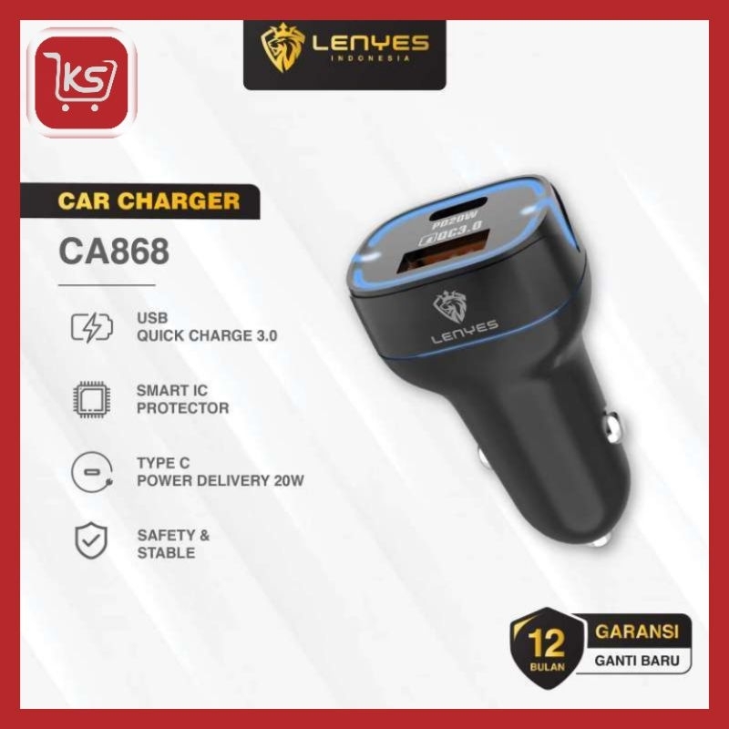 Jual CHARGER MOBIL / SAVER LENYES CA-868 | Shopee Indonesia