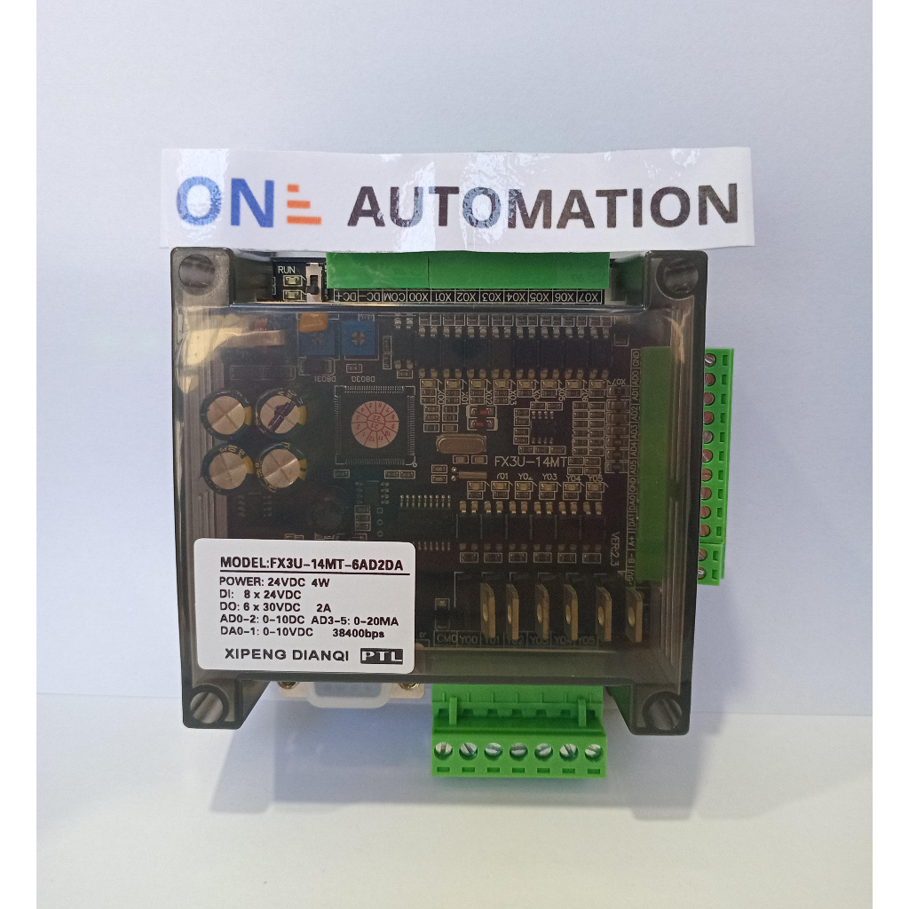 Jual Industrial Control Board FX3U-14MT Analog 6AD2DA 24V 2A | Shopee ...