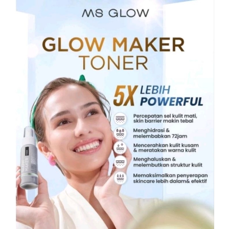 Jual Toner Glowing_Toner Glow maker 60 ml MS GLOW BARCODE. | Shopee ...