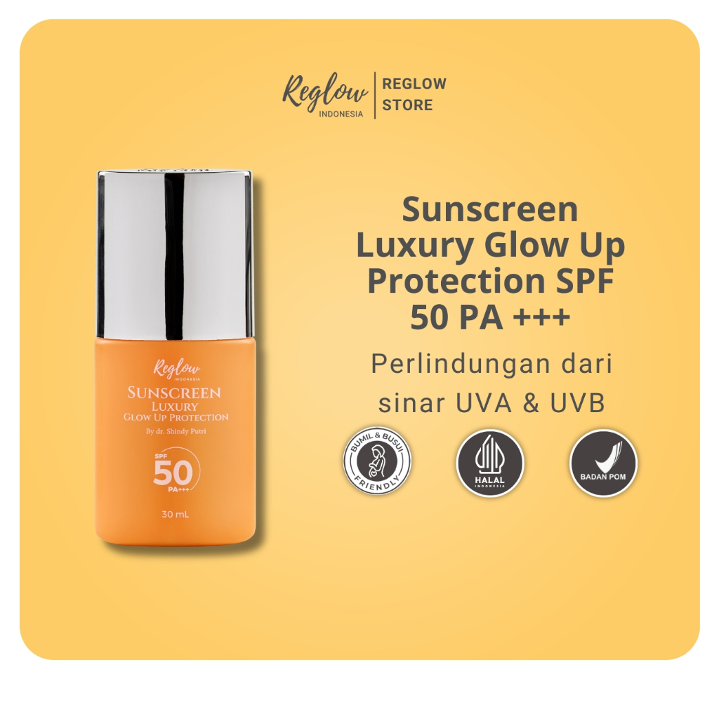 Jual REGLOW Suncreen Luxury Glow Up Ptotection SPF 50 PA+++ 30ml ...