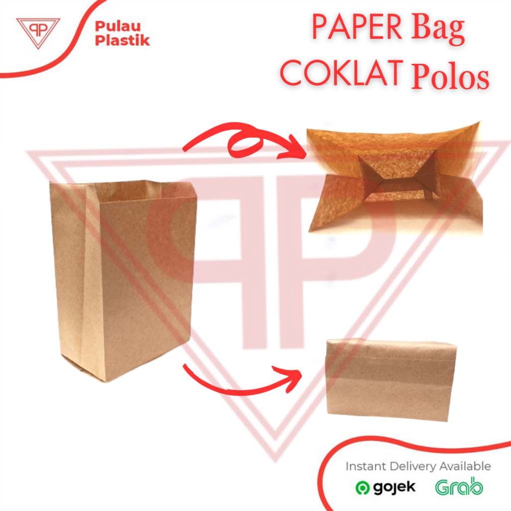 Jual Paper Bag Kraft 12.5x8x22.5 / Kantong Kertas Coklat Polos / Paper ...