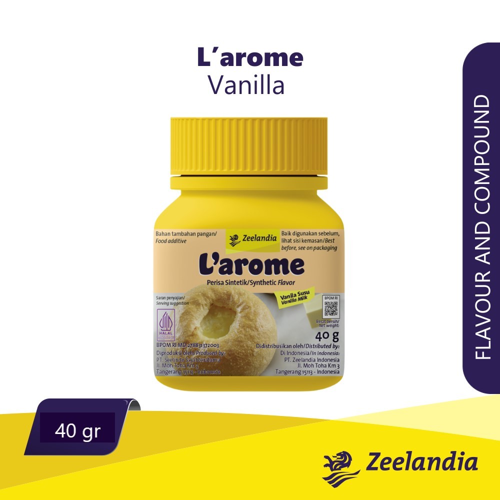 Jual ZEELANDIA - L'AROME VANILLA MILK POWDER 40GR - PERISA,PEWARNA, DAN ...