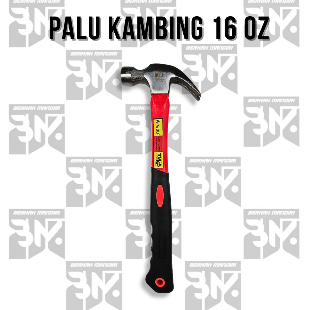 Jual Palu Kambing WOLF 16 Oz Claw Hammer Palu Martil Cungkil Paku Palu ...